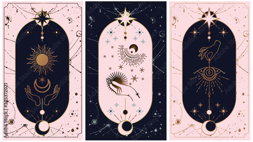 moon and sun Hands, Vintage Fortune Teller Hand with palm reading chart ...