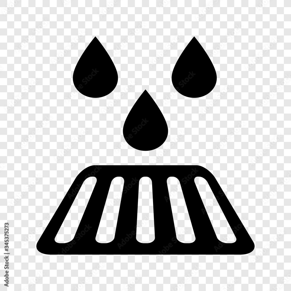 Drain system icon on transparent grid Stock Vector | Adobe Stock