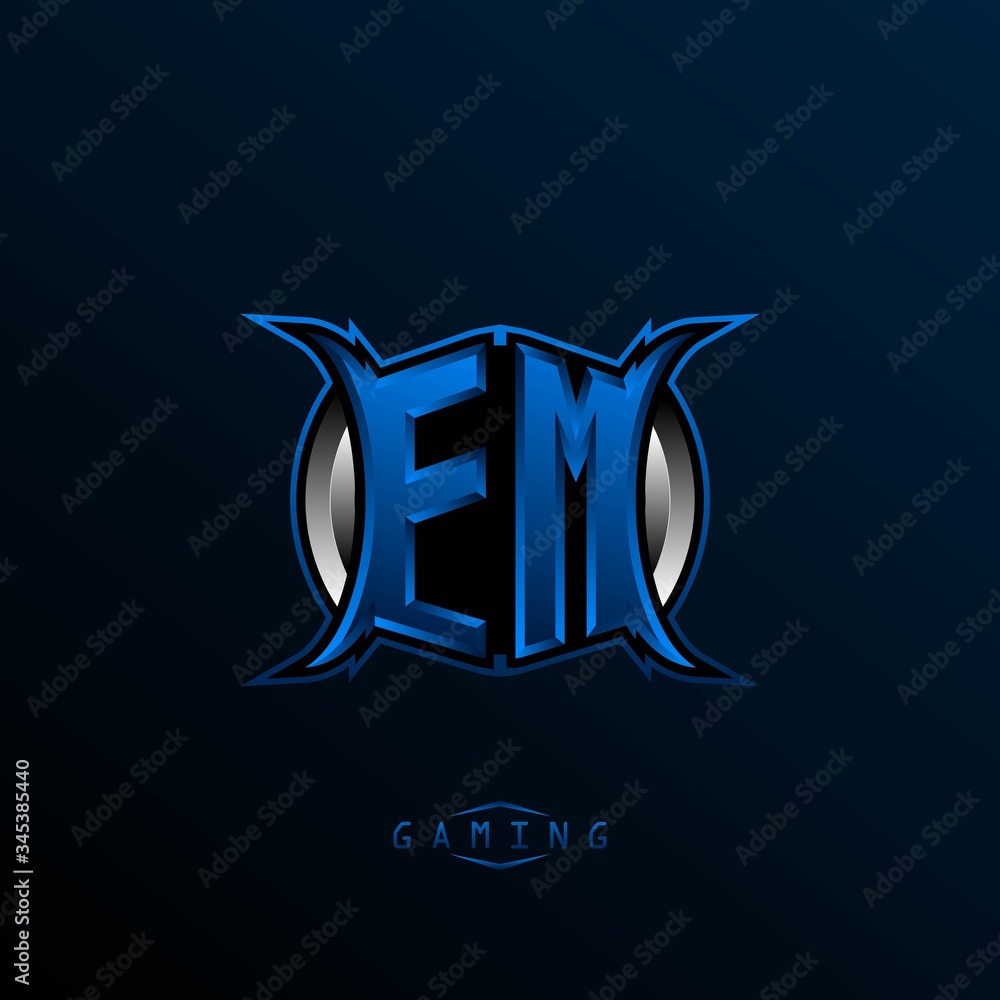 Initial EM logo design, Initial EM logo design with Cool style, Logo ...