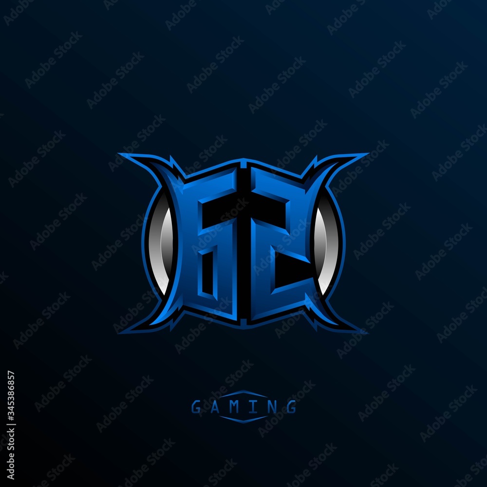 Vettoriale Stock Initial GZ logo design, Initial GZ logo design with ...