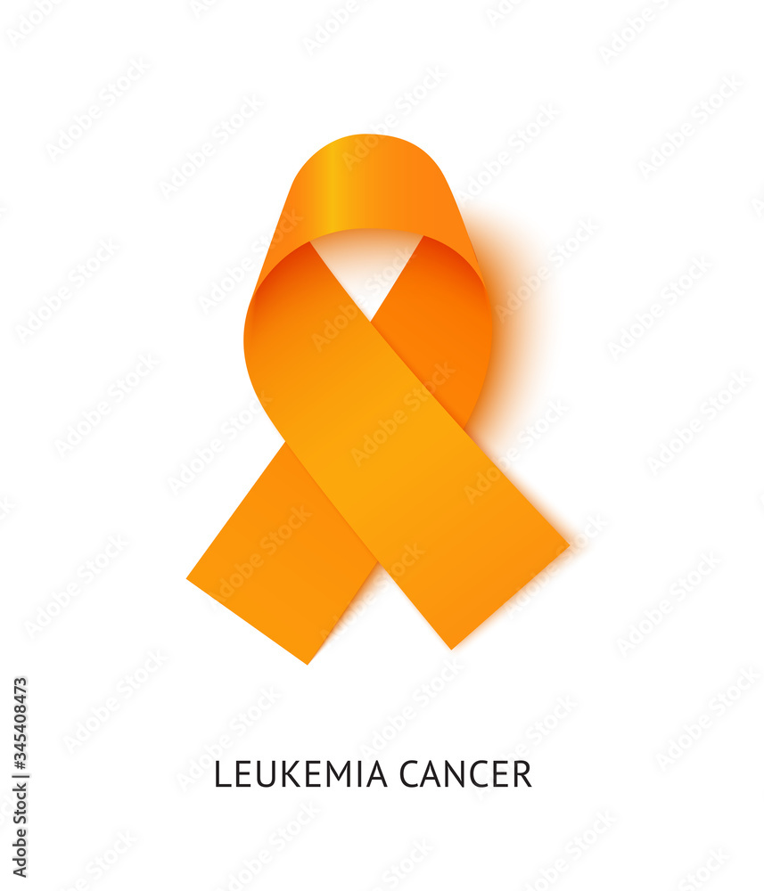 Leukemia cancer awareness ribbon vector realistic illustration Stock ...
