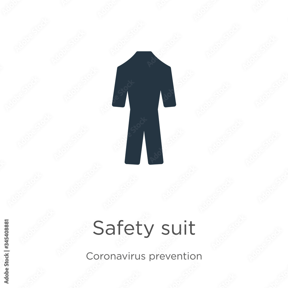 Safety suit icon vector. Trendy flat safety suit icon from Coronavirus ...