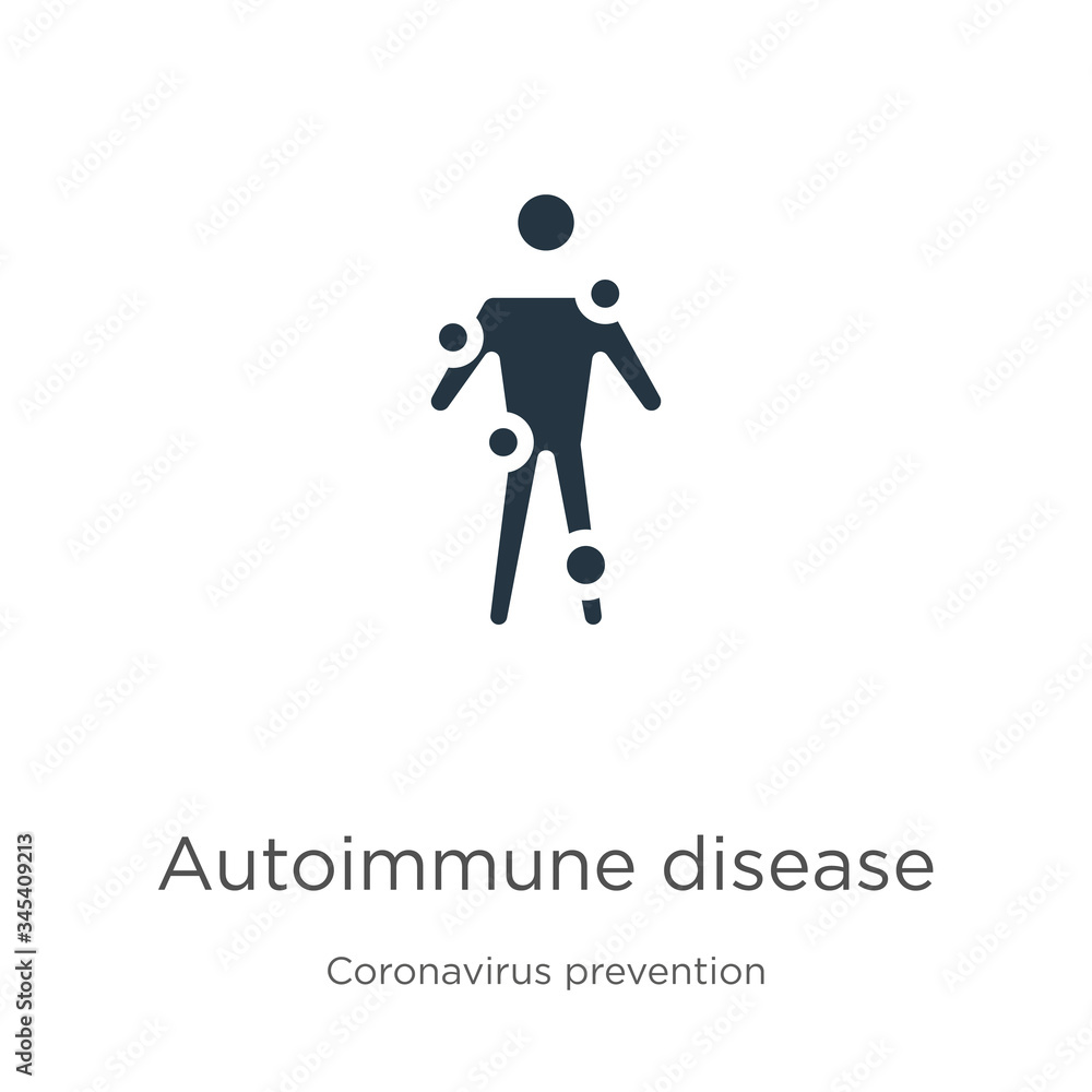 Autoimmune disease icon vector. Trendy flat autoimmune disease icon ...
