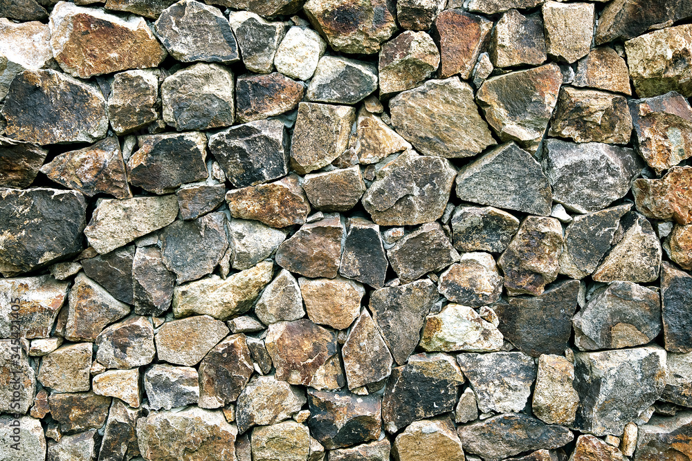 Texture of old stone wall. Aged granite masonry background Stock Photo ...