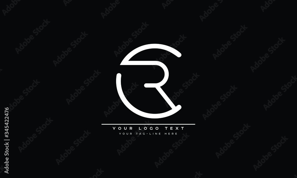 CR ,RC ,C ,R Letter Logo Design with Creative Modern Trendy Typography ...