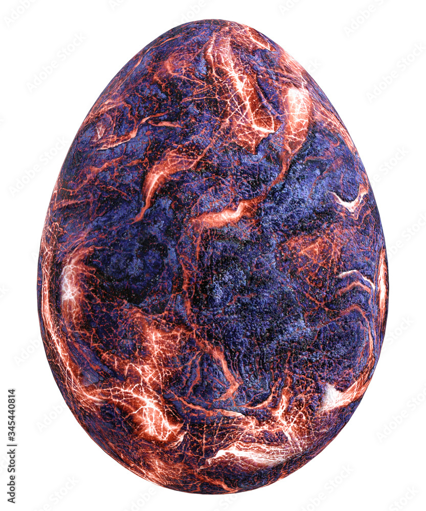 Fantasy dragon egg isolated on white, 3d render. Stock Illustration ...