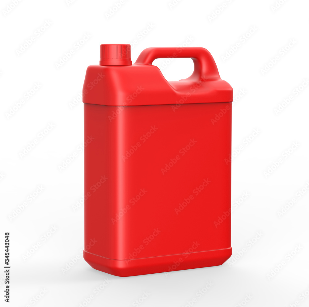 Blank Plastic Jerrycan With Handle On White Background For Branding And ...