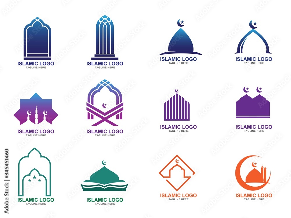 Vettoriale Stock Set of Islamic Logo Design | Adobe Stock