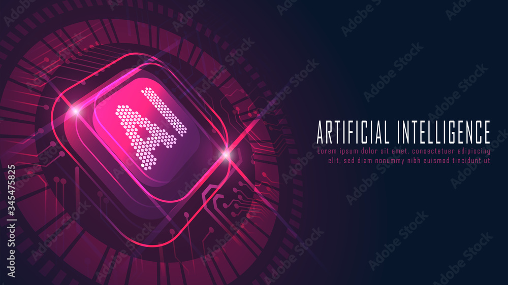 Ai chipset on circuit board in futuristic concept suitable for future ...