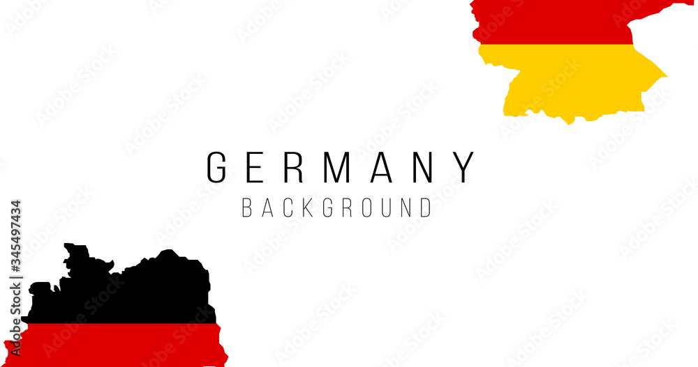 Germany flag map background. The flag of the country in the form of ...
