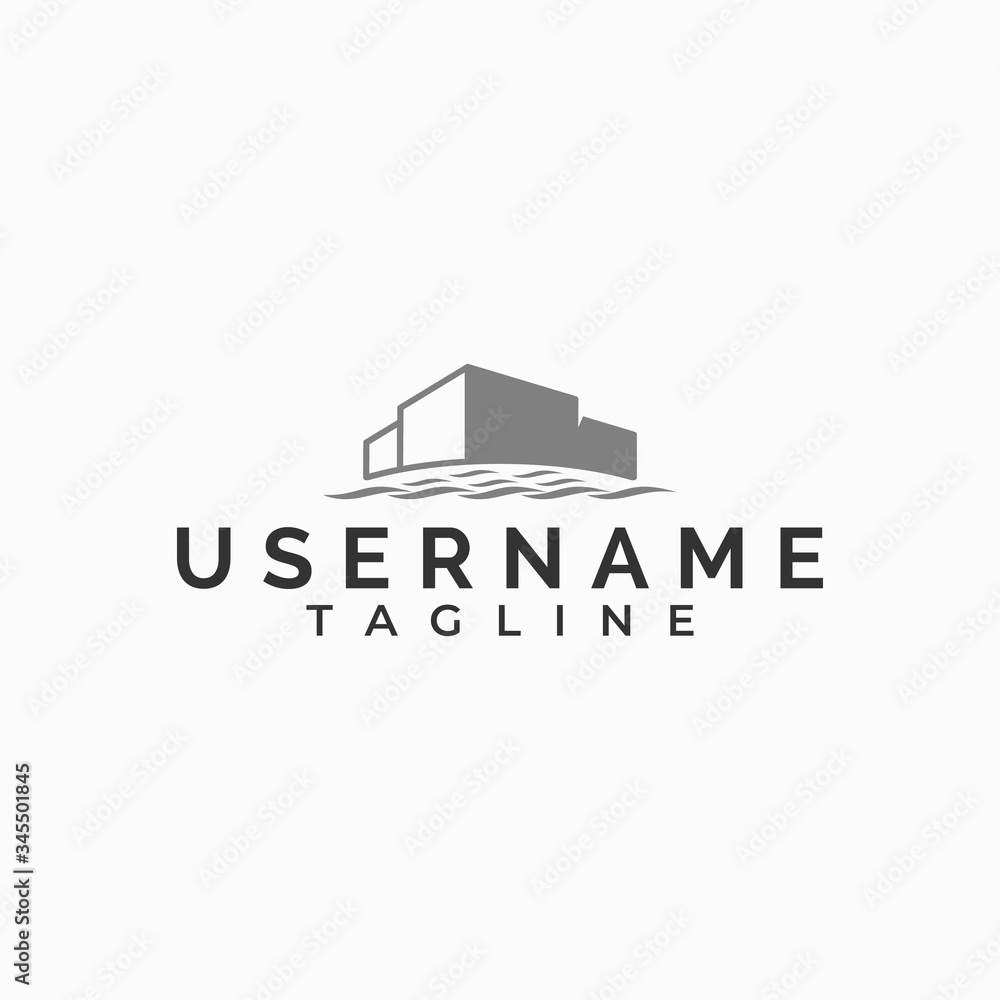 The logo of business buildings that have a lake in front. Stock Vector ...