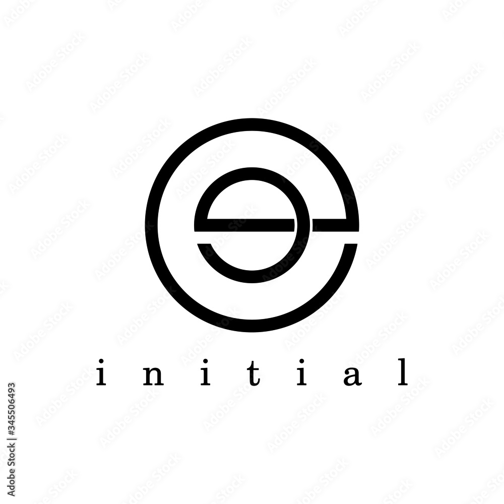 EE logo in line circle style design. Stock Vector | Adobe Stock