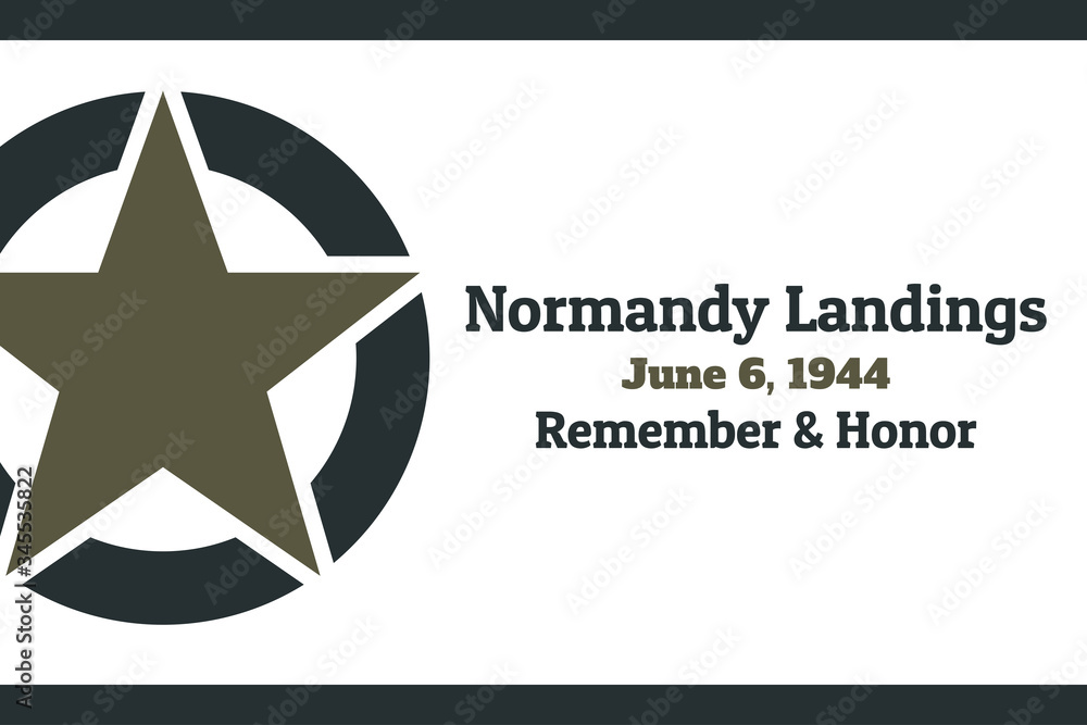 D-Day. Normandy landings concept. Template for background, banner, card ...