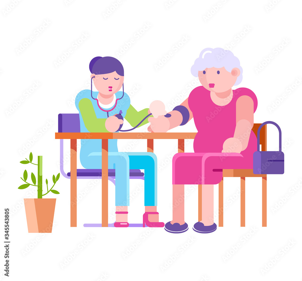 Blood Pressure Screening Clipart People