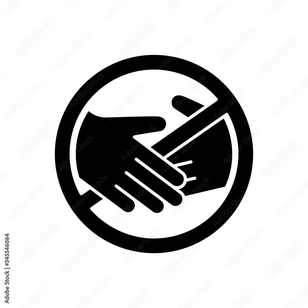 Cutout silhouette contactless delivery icon. No touch emblem. Outline ...