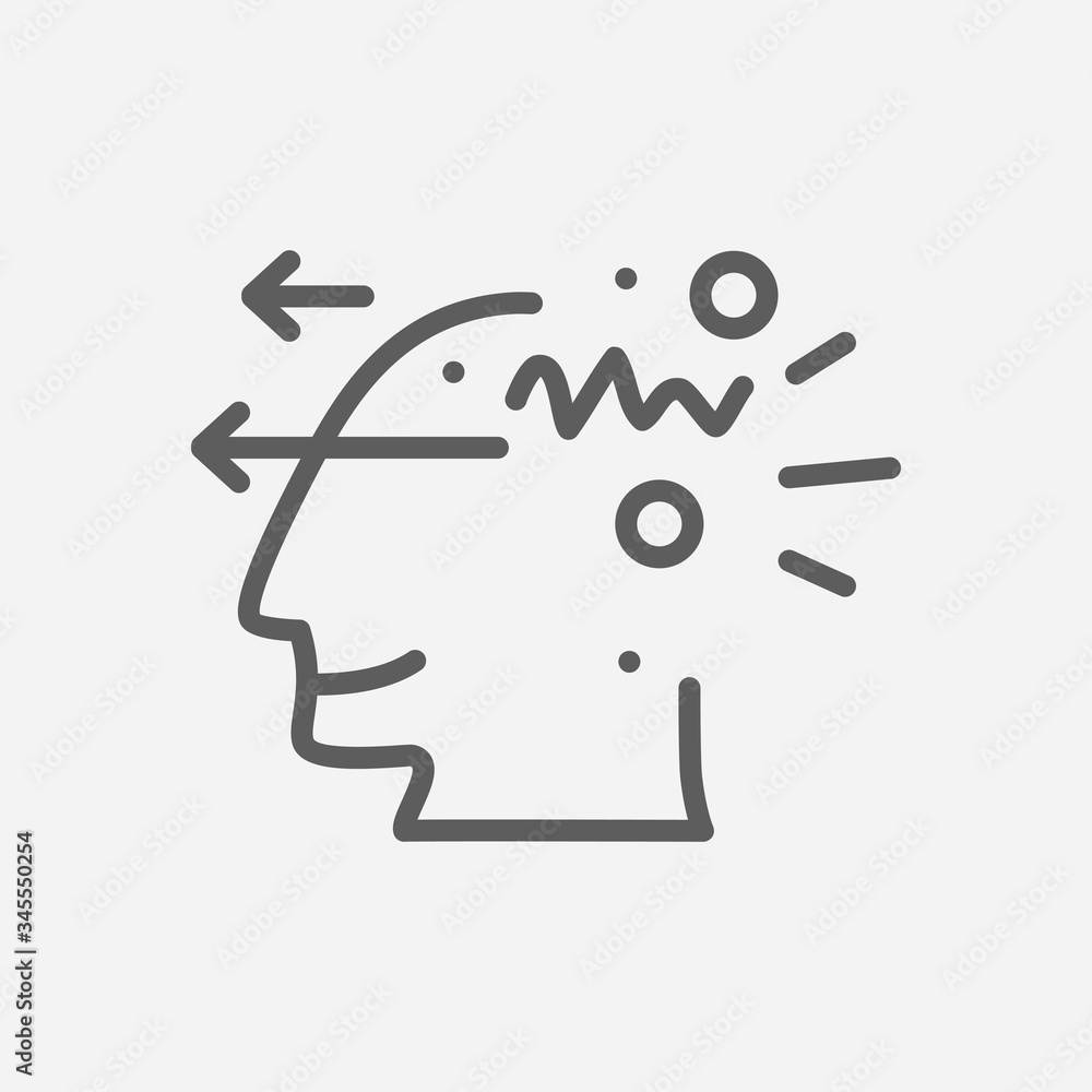 Forward thinking icon line symbol. Isolated vector illustration of icon ...