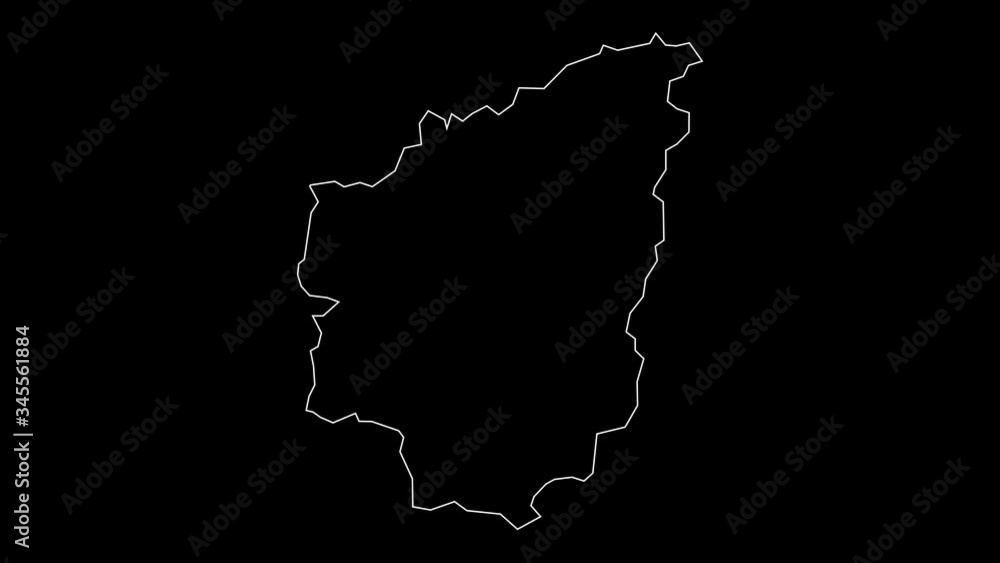 Nantou Taiwan county map outline animation vídeo de Stock | Adobe Stock