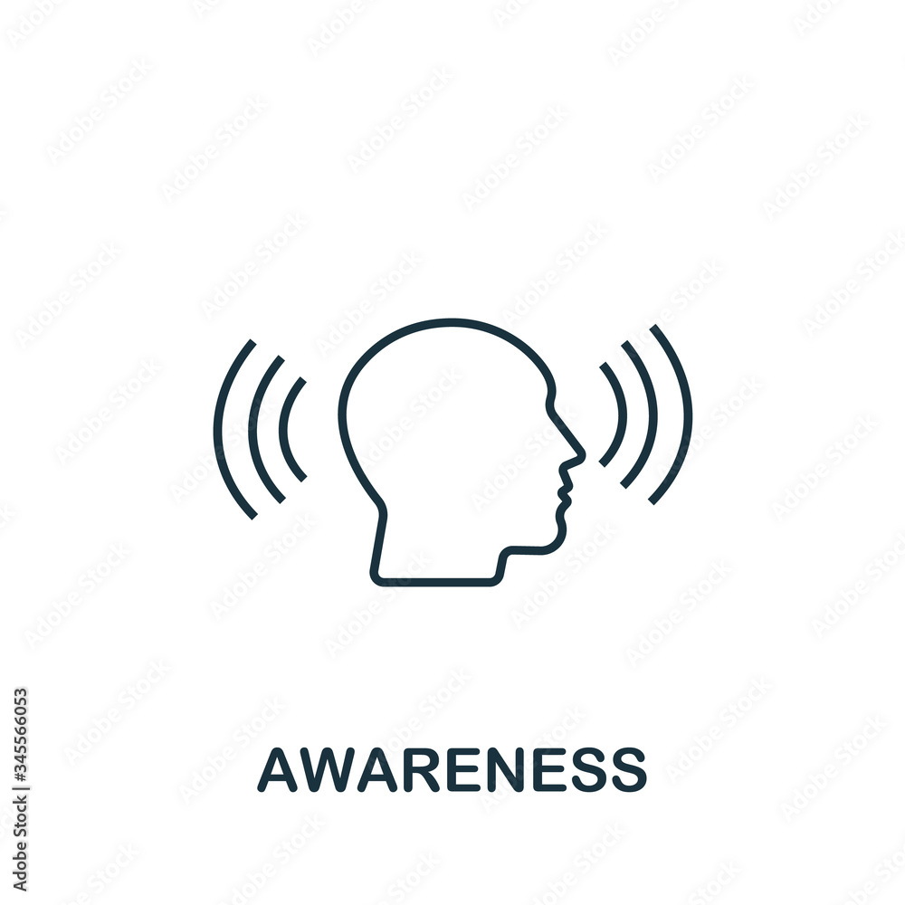 Awareness icon from personality collection. Simple line Awareness icon ...