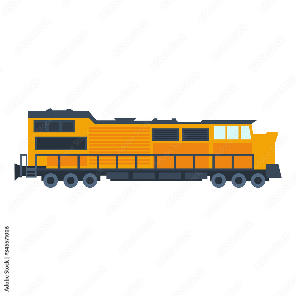 Picture of a train on a white background. Vector illustration Stock ...