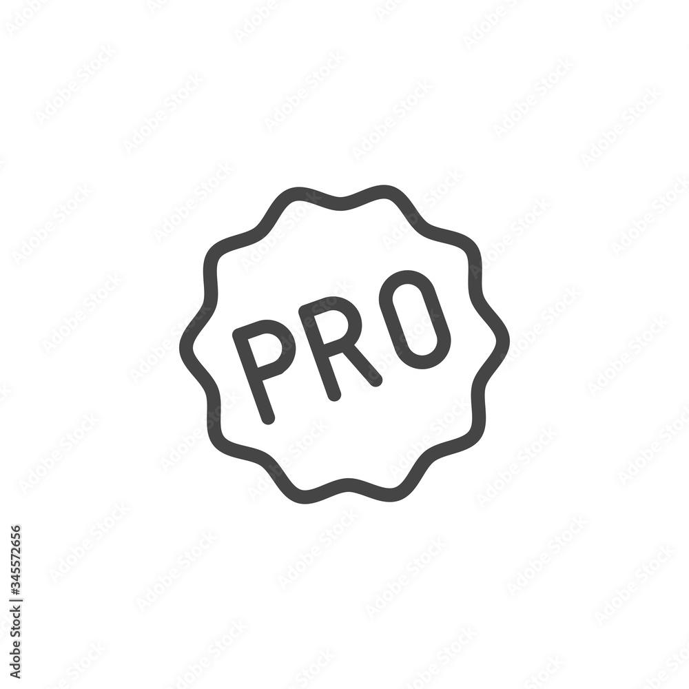Line Symbol as Text PRO Abbreviation for Professionalism or ...