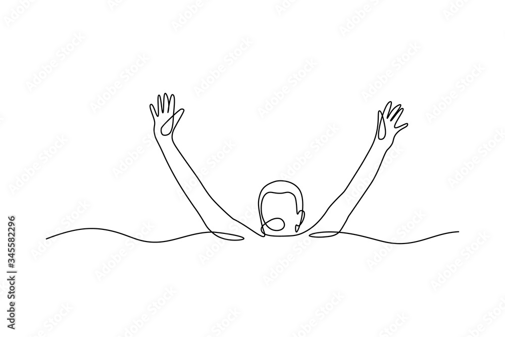 Drowning Art Black And White