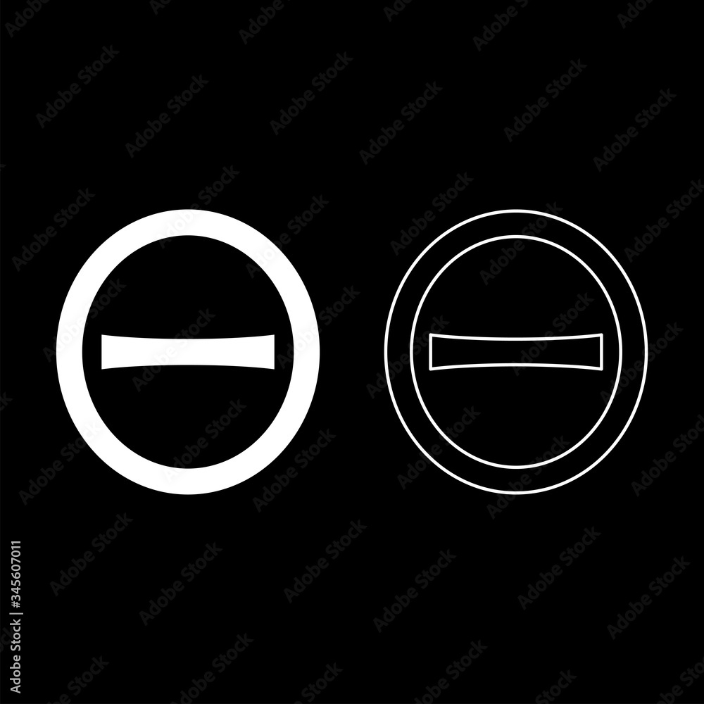 Theta capital greek symbol uppercase letter font icon outline set white ...