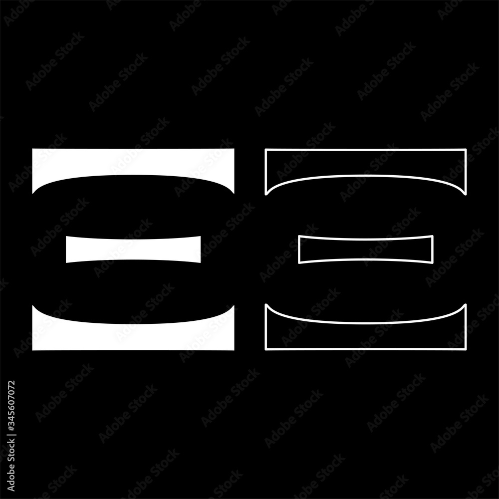 Ksi greek symbol capital letter uppercase font icon outline set white ...