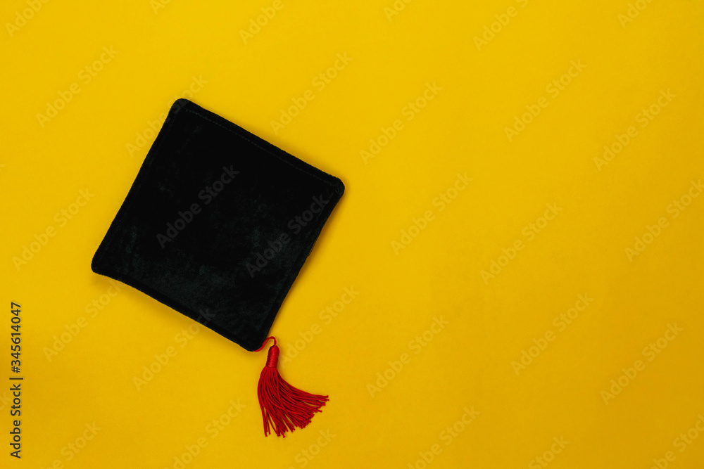 Table top view aerial image of Graduation of education season ...