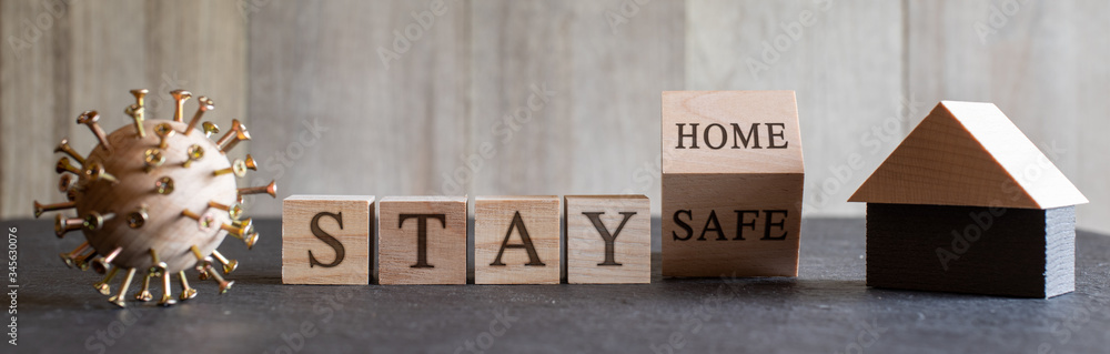 COVID-19 / stay home / stay safe Stock Photo | Adobe Stock