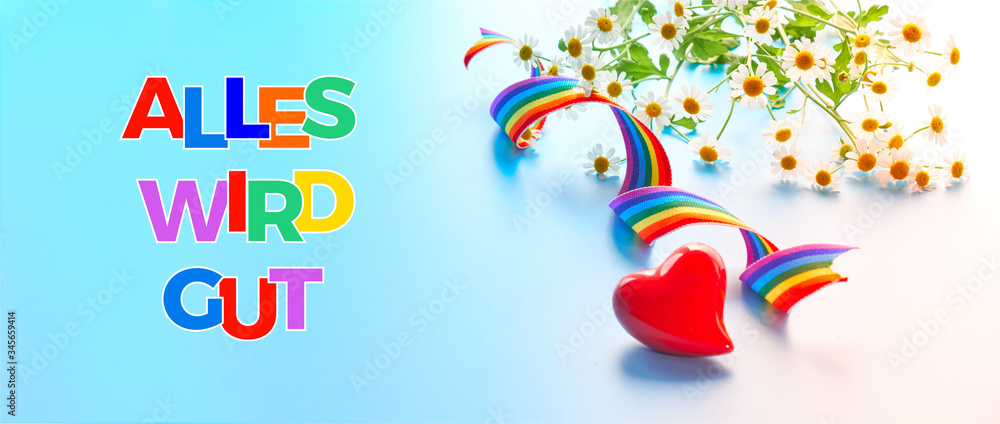 Text "Alles wird gut" in German means "Everything will be well" in ...