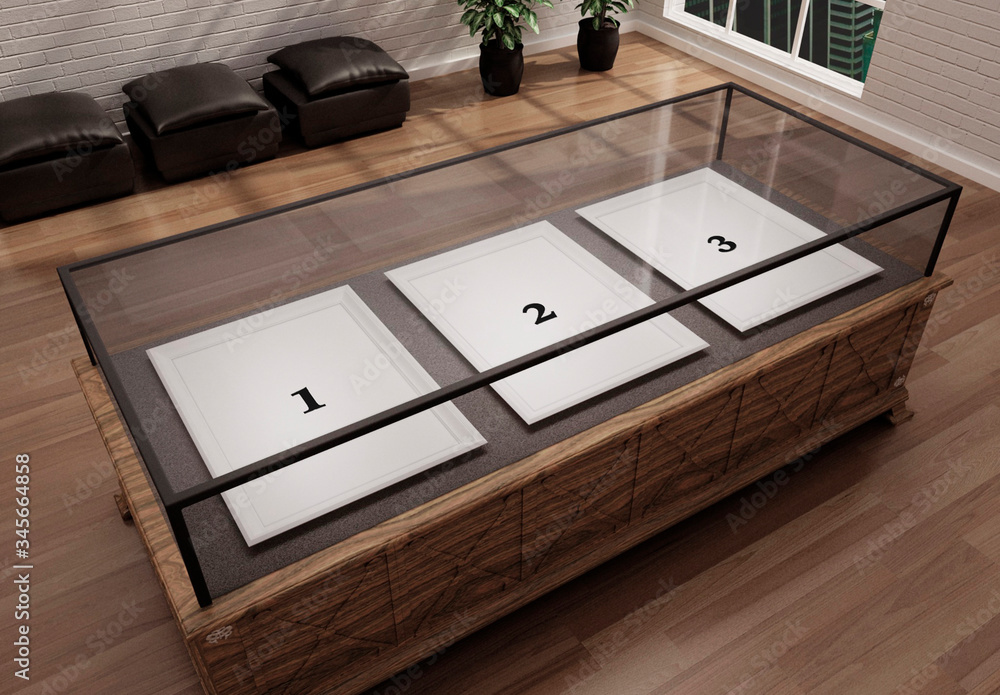 Museum Frame Mockup Stock Template | Adobe Stock