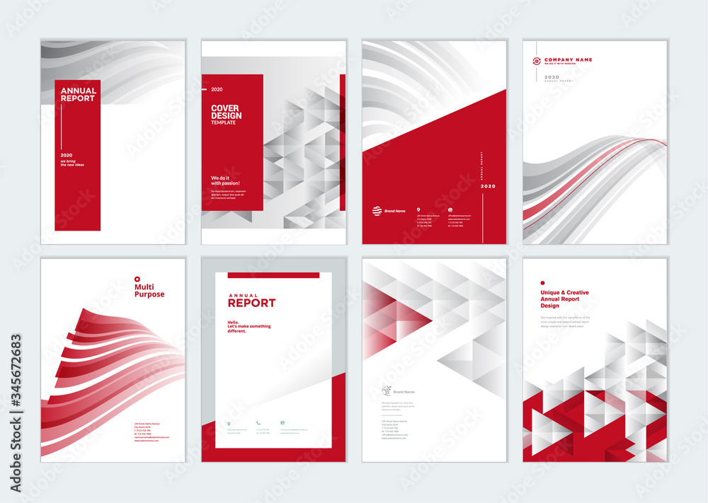 Set of brochure, annual report, business plan cover design templates ...