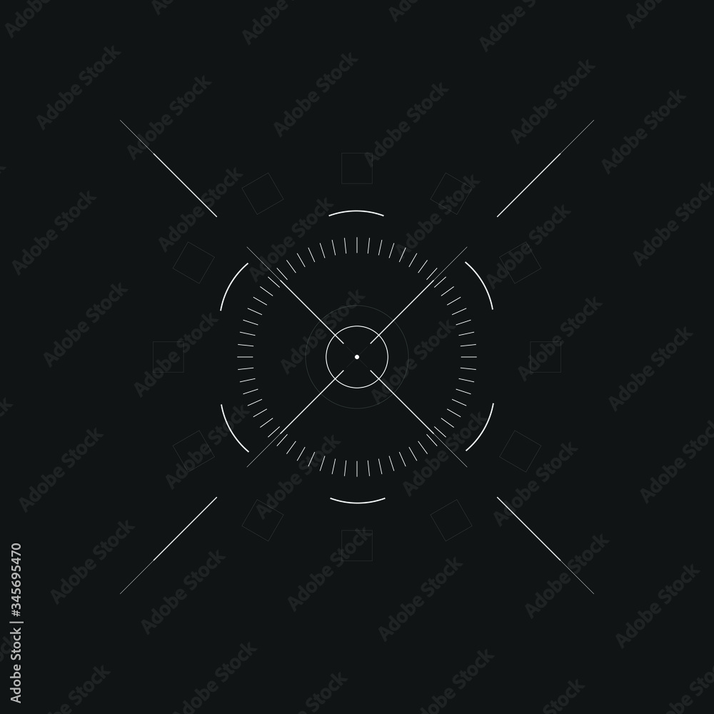 Hud Interface Background Element. Futuristic Targeting System - Scanner ...