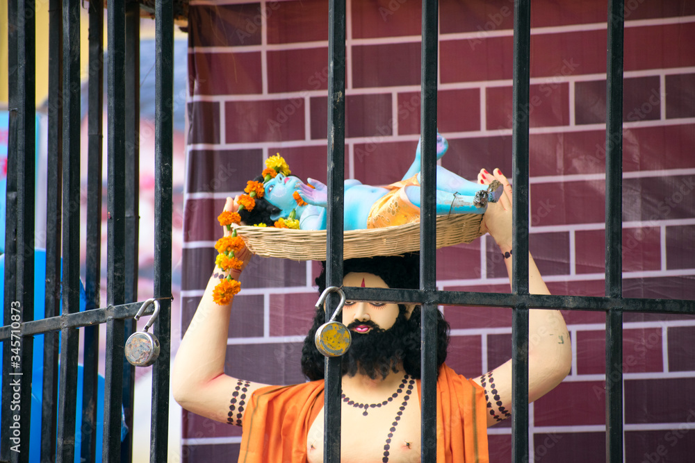 Lord Krishna birthday. Shri Krishna Janmashtami Radha Krishan Palki ...