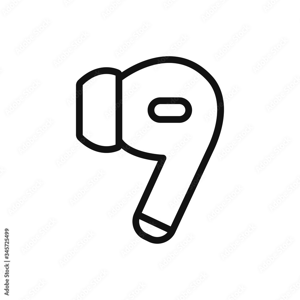 Airpod icon vector. Headphones sign Stock Vector | Adobe Stock