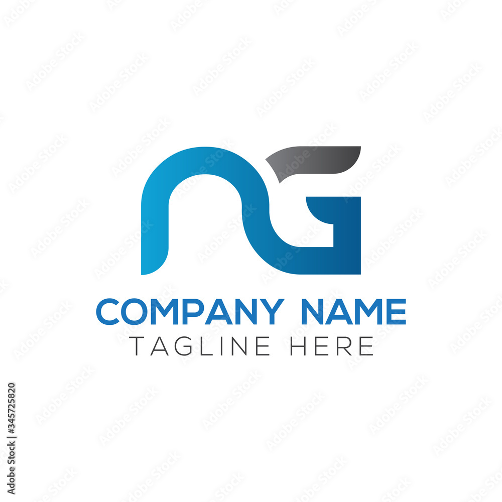 Initial Letter NG Logo Design Vector Template. Creative Abstract NG ...