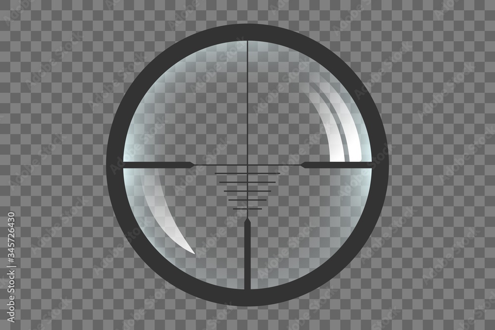 Vettoriale Stock Sniper target scope or sight. Realistic vector ...