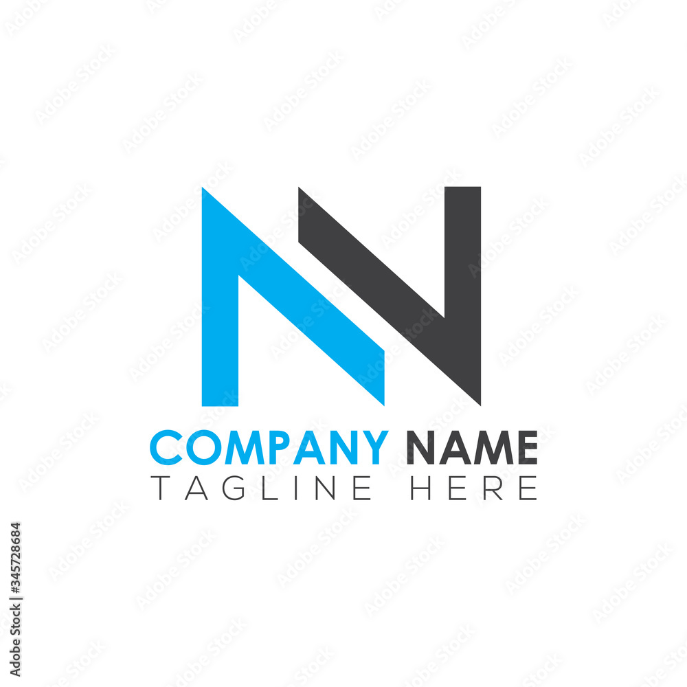 Initial Letter NN Logo Design Vector Template. Creative Abstract NN ...