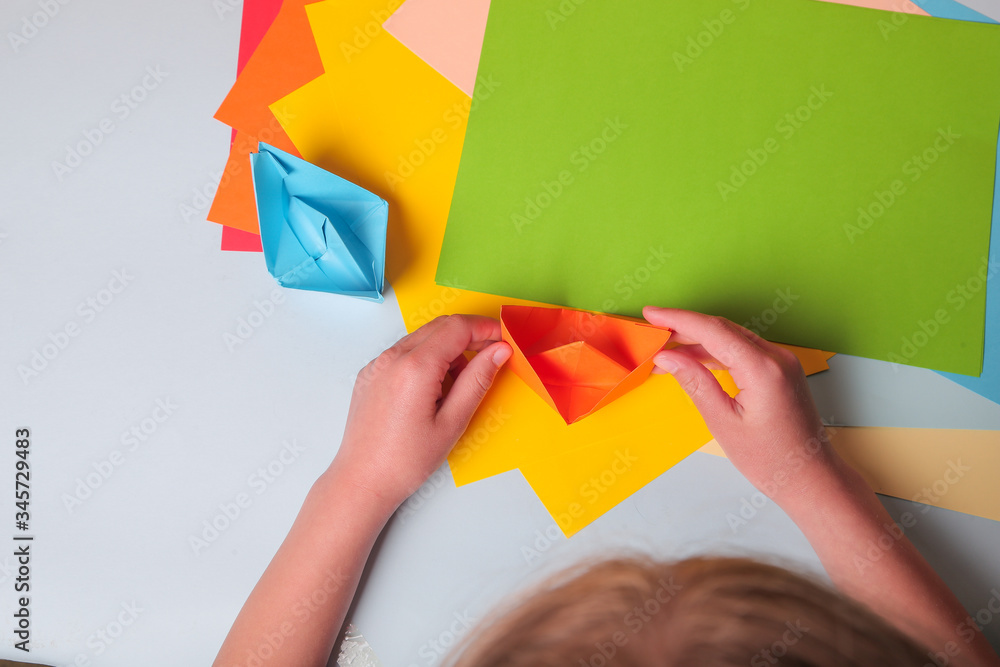 Step by step photo instruction. How to make origami paper boat. DIY for ...