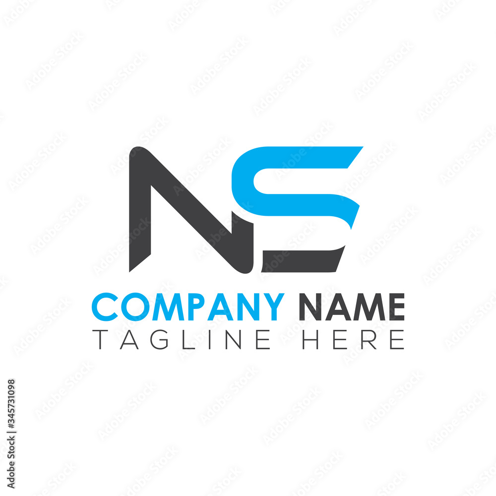 Initial Letter NS Logo Design Vector Template. Creative Abstract NS ...