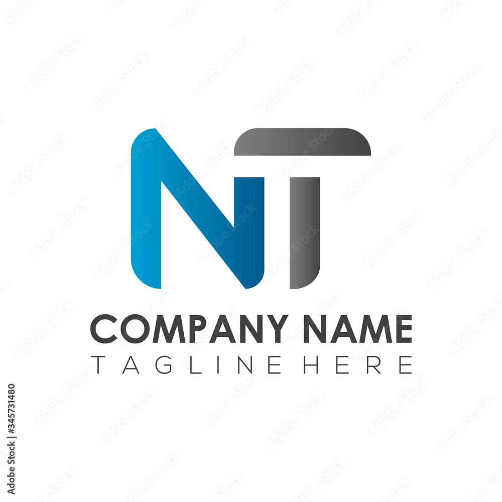 Initial Letter NT Logo Design Vector Template. Creative Abstract NT ...
