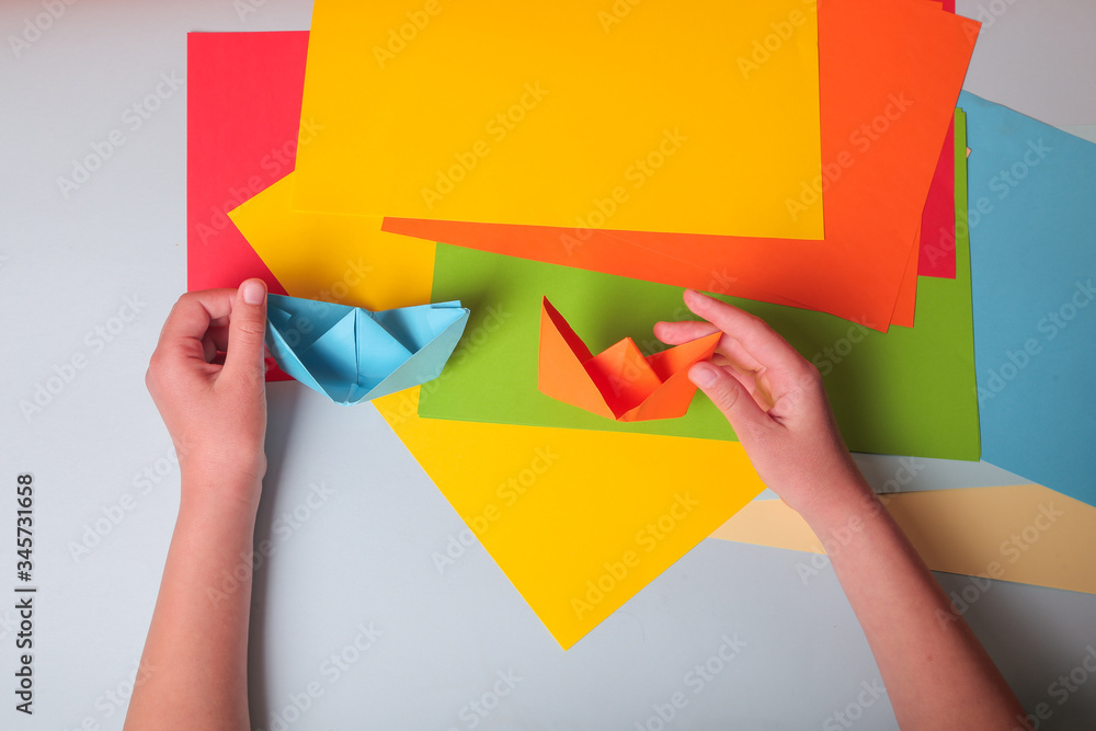 Step by step photo instruction. How to make origami paper boat. DIY for ...