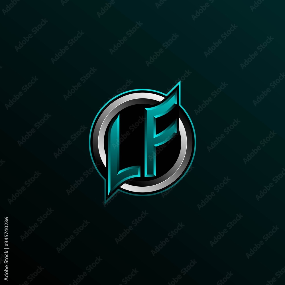 Initial LF logo design, Initial LF logo design with Circle style, Logo ...