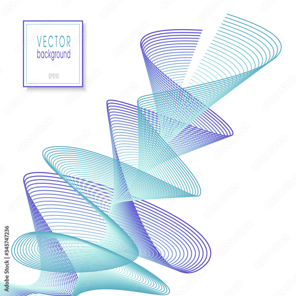 Abstract Swirls Line Drawing