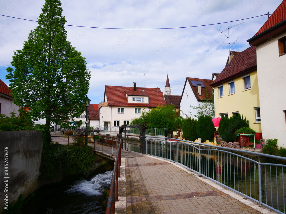 Ehingen (Donau), Deutschland: Die Schmiech fließt durch Ehingens ...