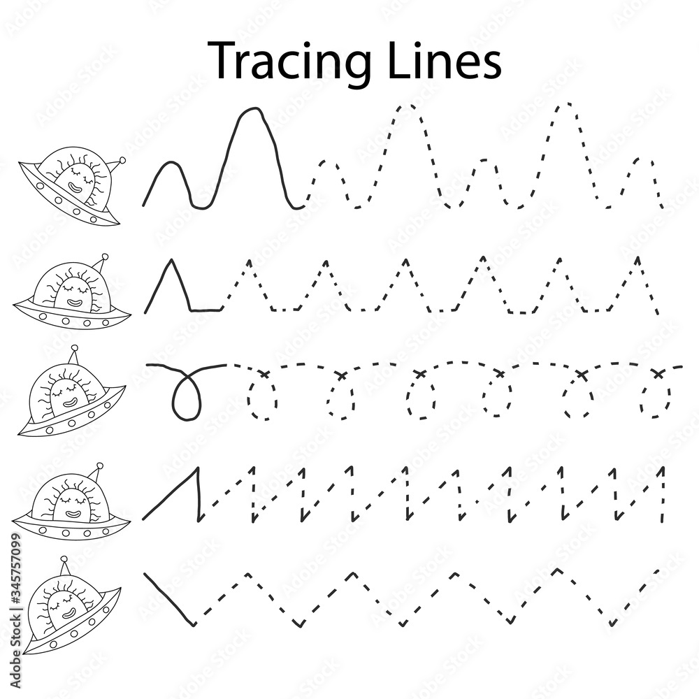 Connect the points from left to right. Exercises for handwriting skills ...