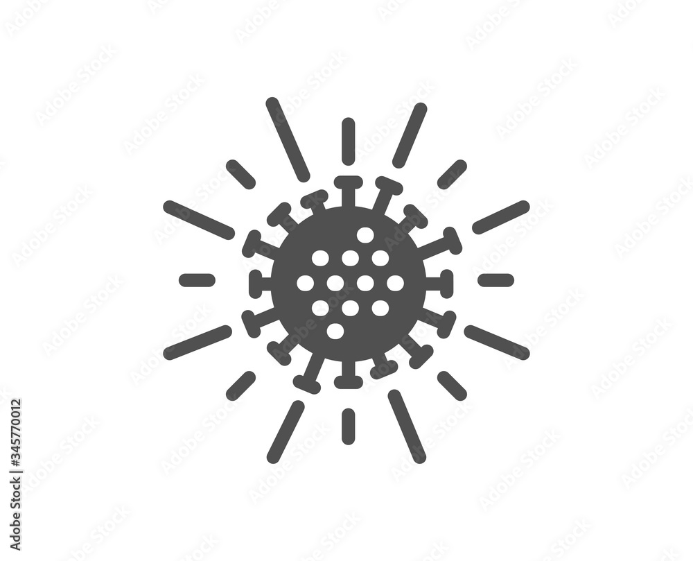Coronavirus icon. Covid-19 pandemic virus sign. Corona virus symbol ...