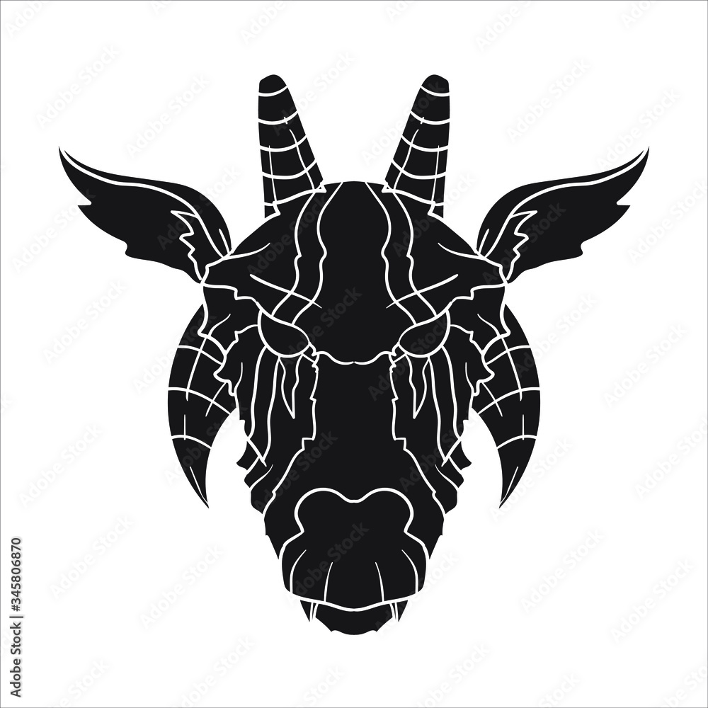 Ornament Animal head Tribal tattoo design. Beautiful illustration for ...