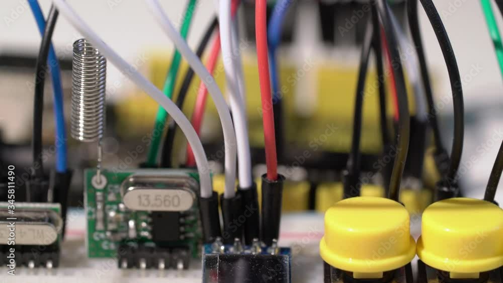 Breadboard prototyping with microcontroller arduino components and wire ...