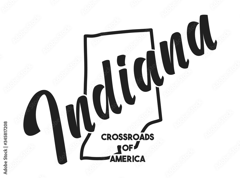 Illinois vector illustration. Prairie State nickname. United States of ...